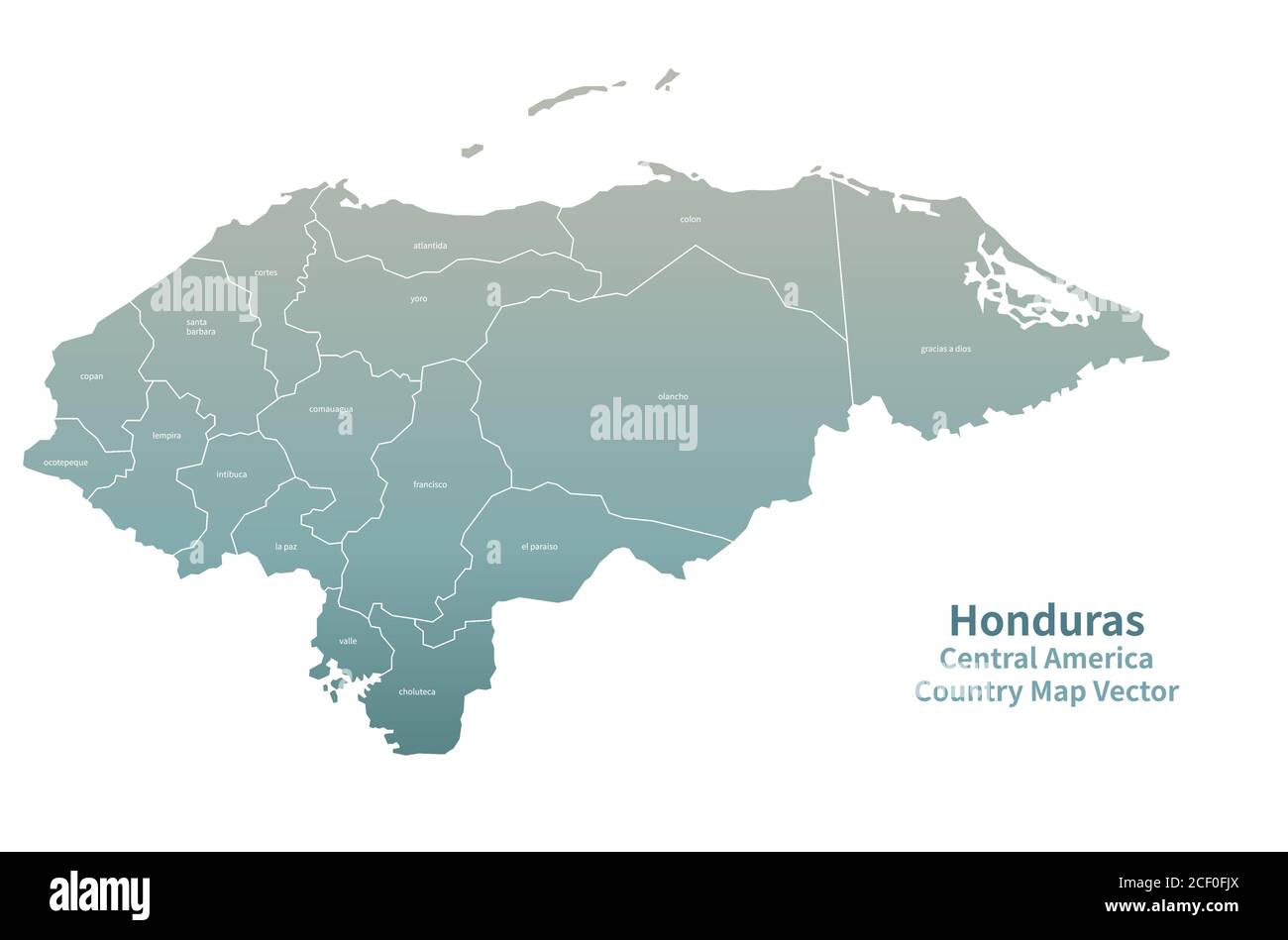 Honduras vector map. Country Map Green Series Stock Vector Image & Art ...