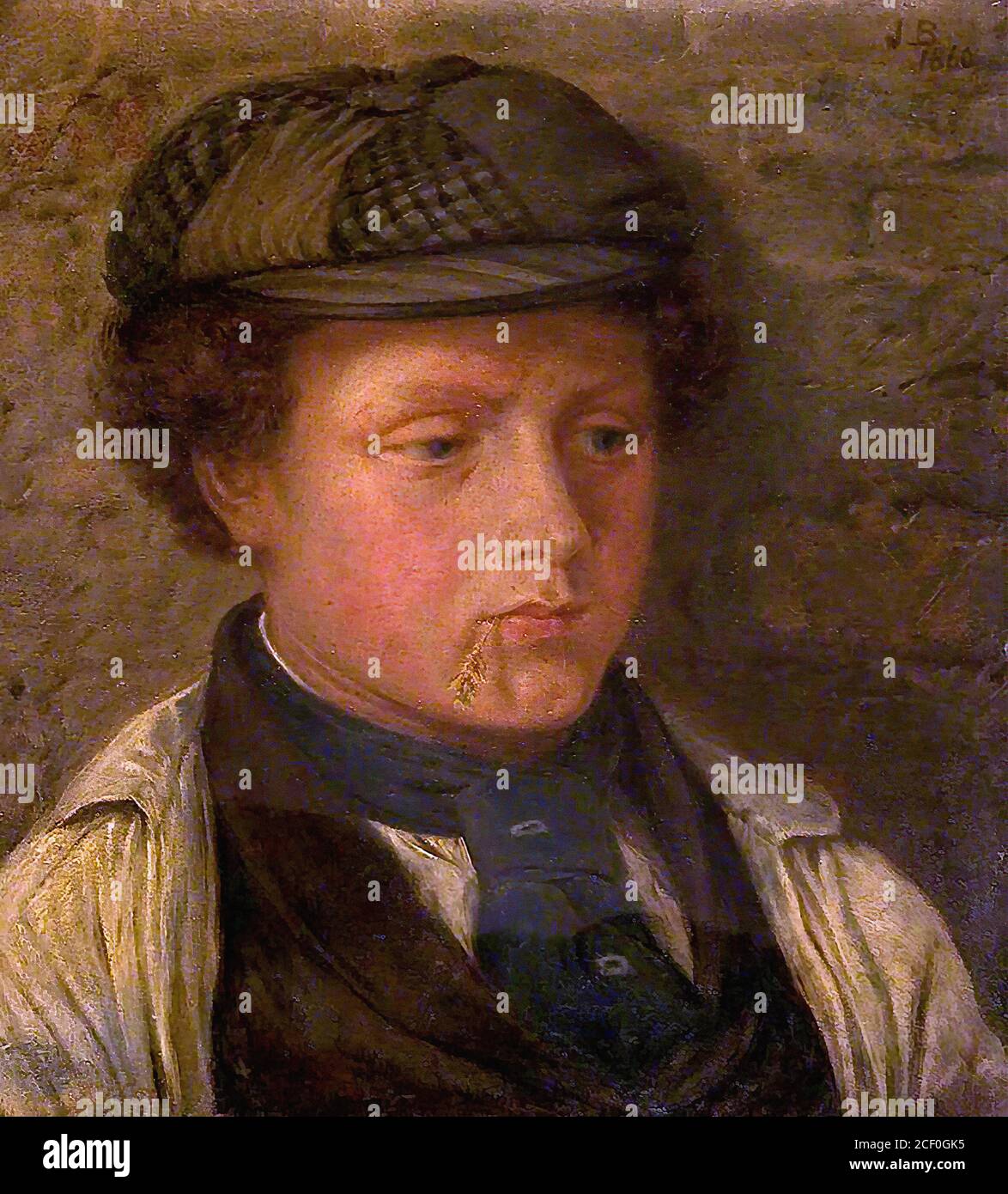 Brett John - Boy Chewing Straw - British School - 19th Century Stock ...