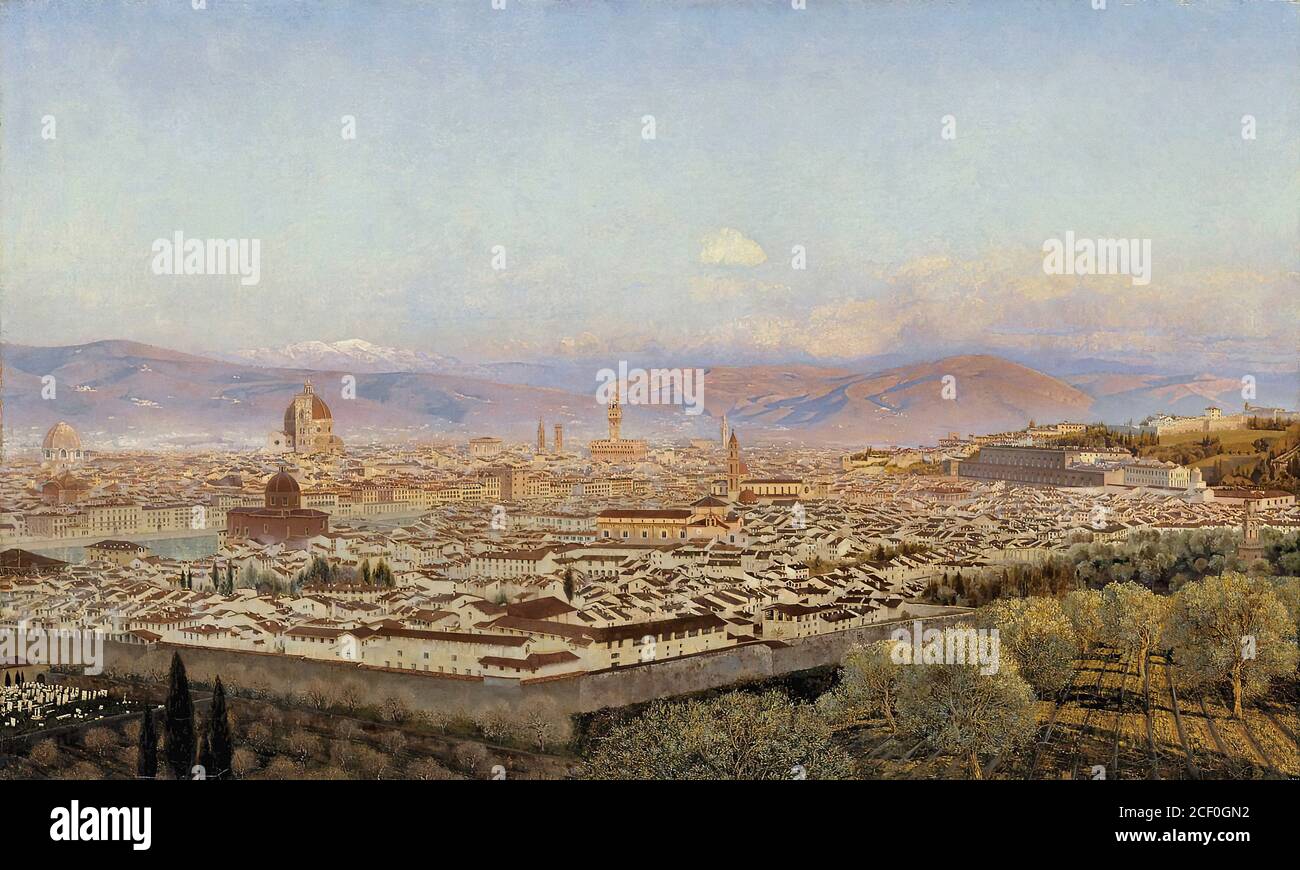 Brett John - Florence from Bellosguardo - British School - 19th Century ...