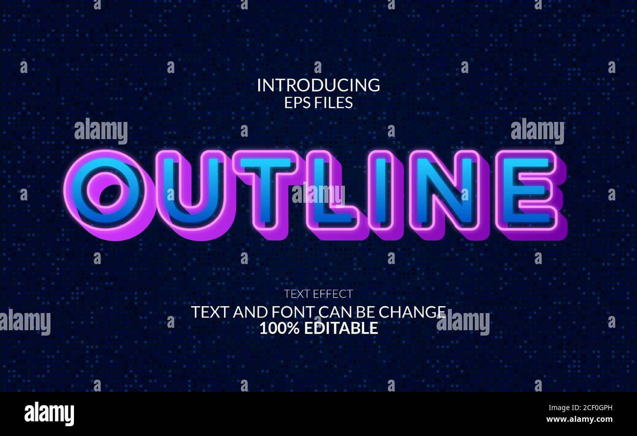 modern glow neon text effect. trendy party electricity. editable font ...
