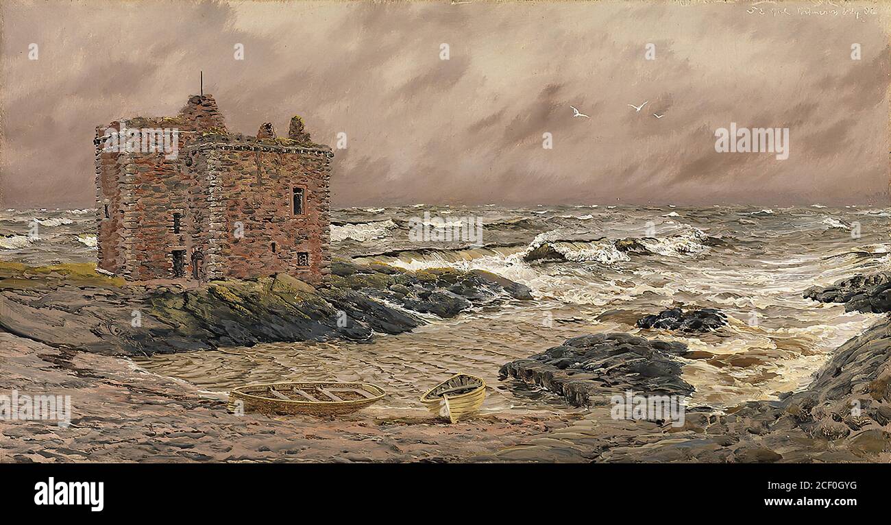Brett John - South East Gale at Portencross Castle - British School ...