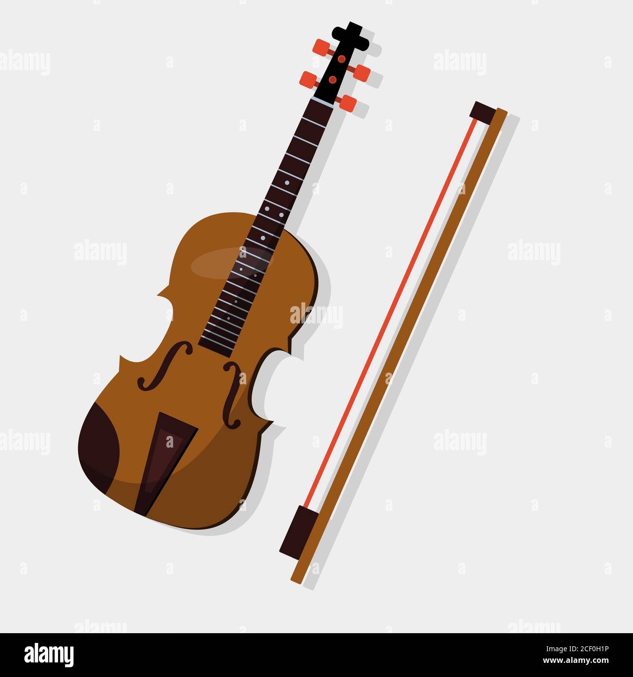 violin music instrument isolated vector illustration Stock Vector Image ...