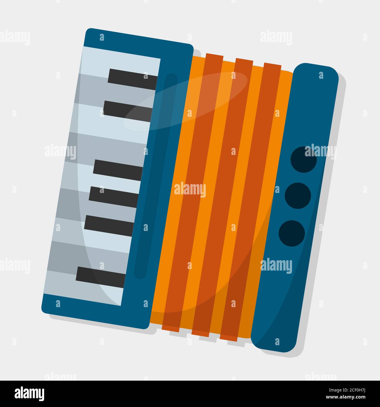 Accordion music instrument isolated vector illustration Stock Vector ...