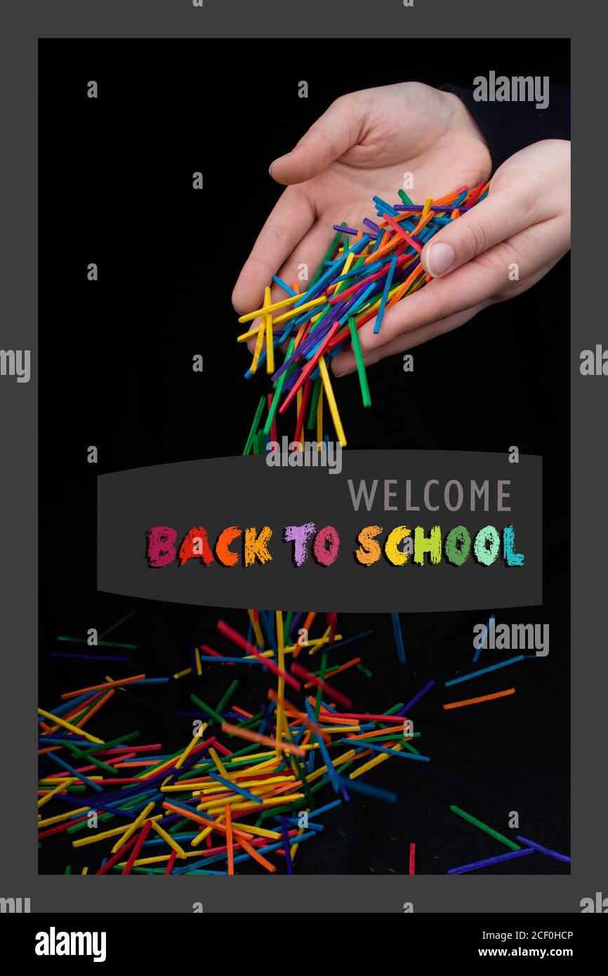Back to school, education background for invitation, promotion poster ...