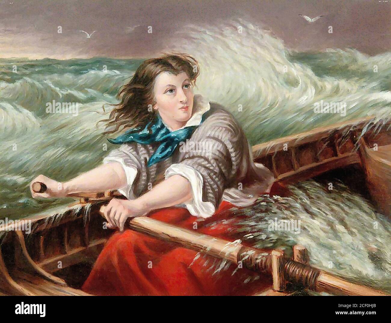 Brooks Thomas - Grace Darling - British School - 19th Century Stock Photo - Alamy