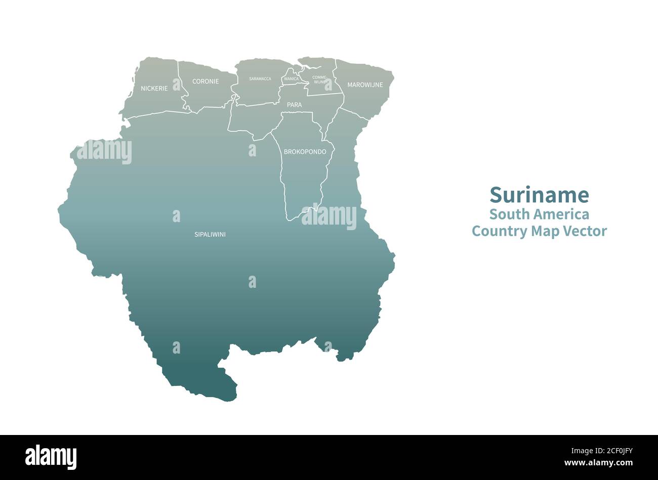 Suriname vector map. Country Map Green Series Stock Vector Image & Art ...