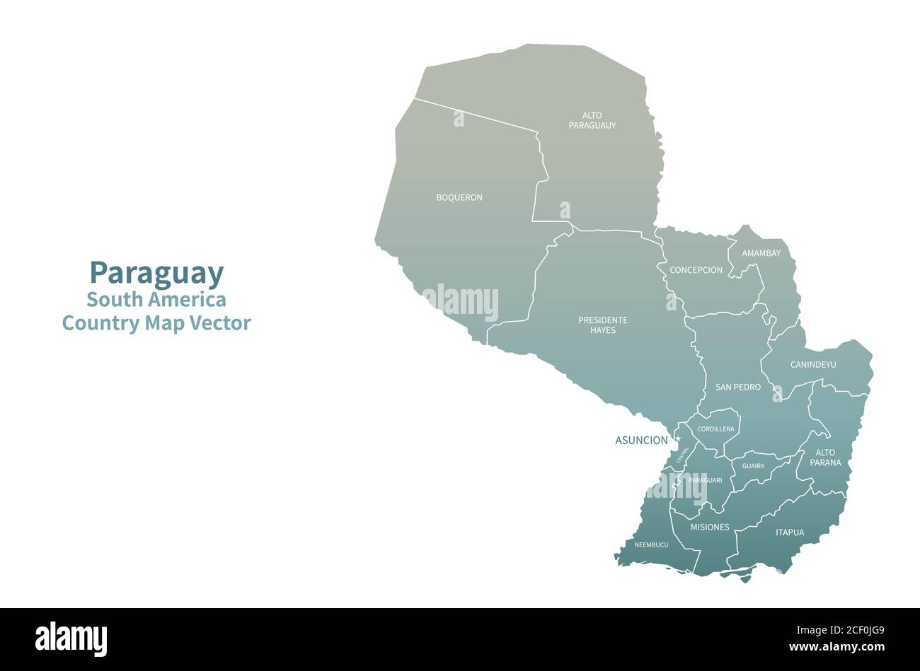 Paraguay vector map. Country Map Green Series Stock Vector Image & Art ...