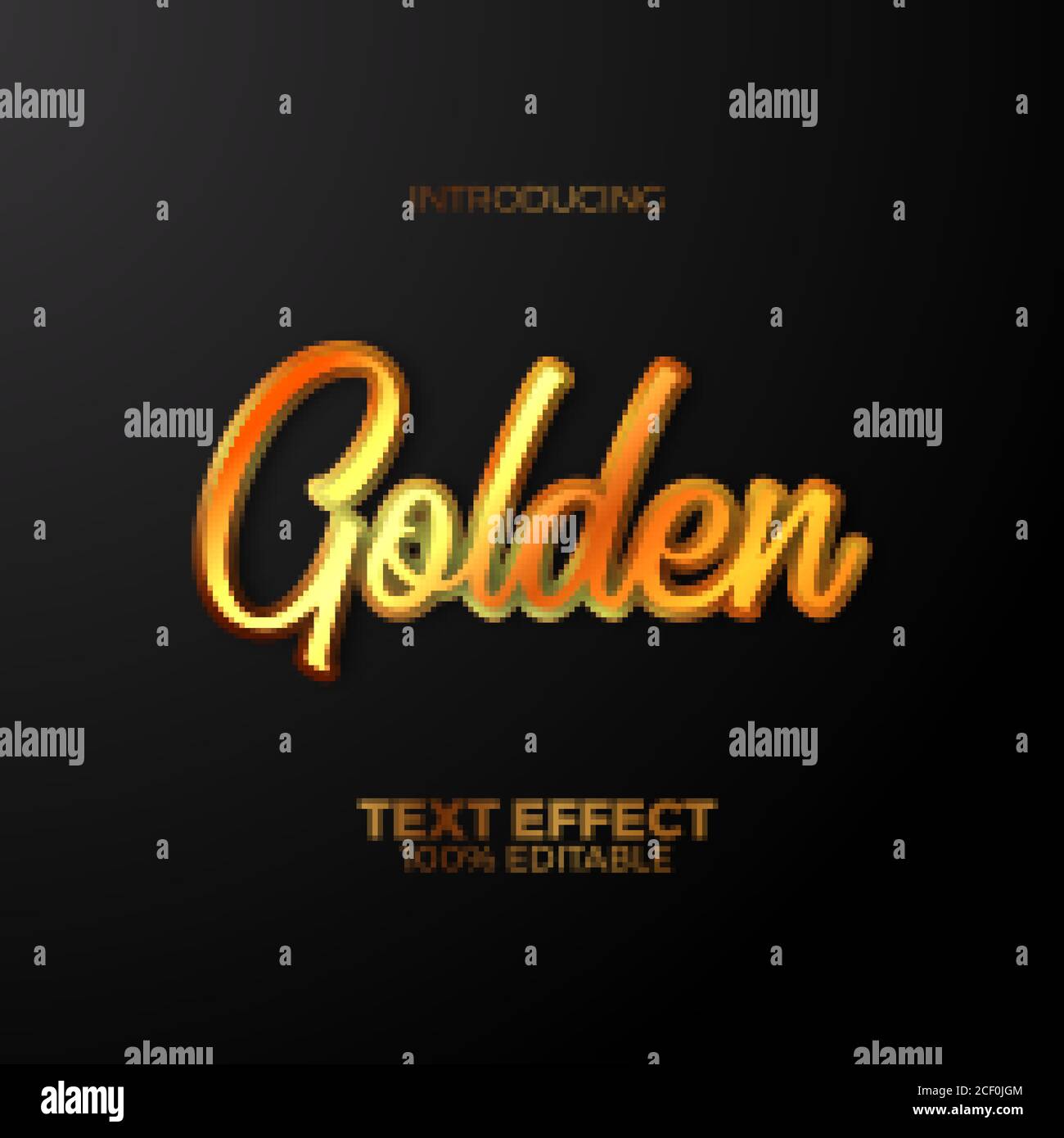 Golden engrave emblem text effect for emblem luxury royal editable ...