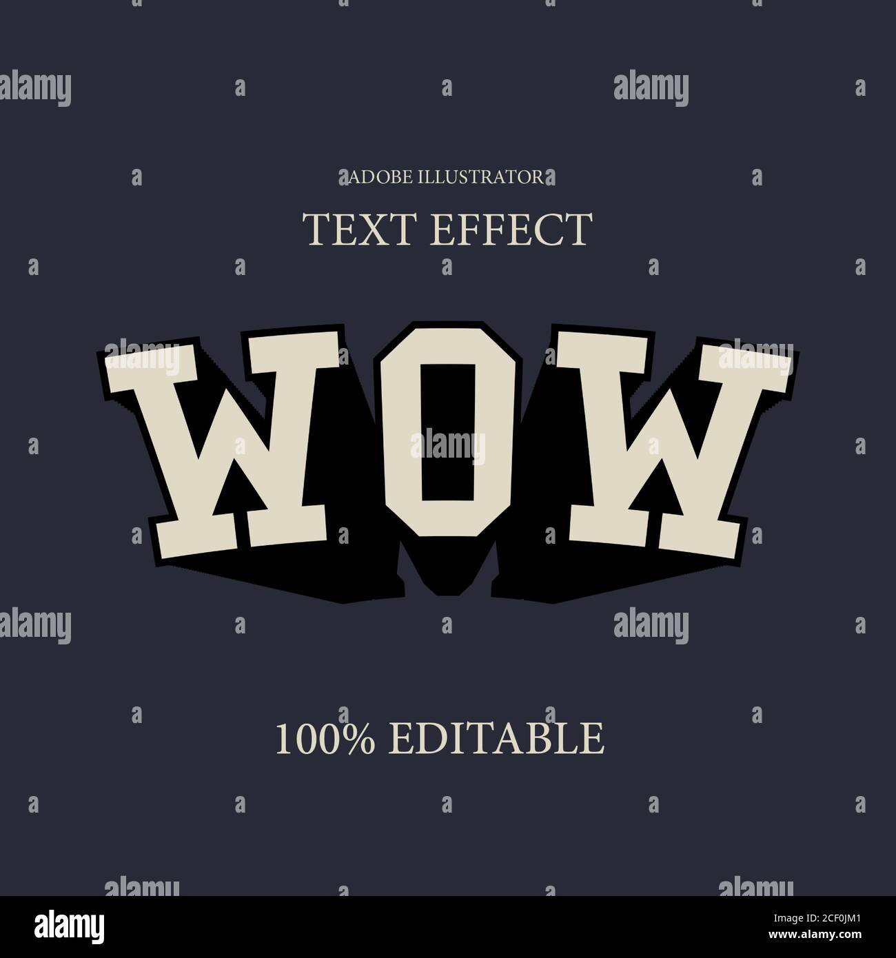 Vintage slab serif editable adobe illustrator font effect with extrude ...