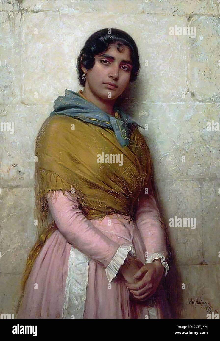 Burgess John Bagnold A Gypsy Girl Of Seville British School 19th