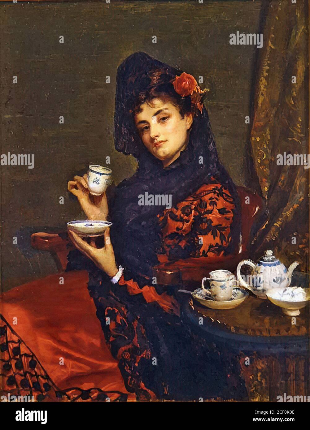 Burgess John Bagnold Five Oclock British School 19th Century