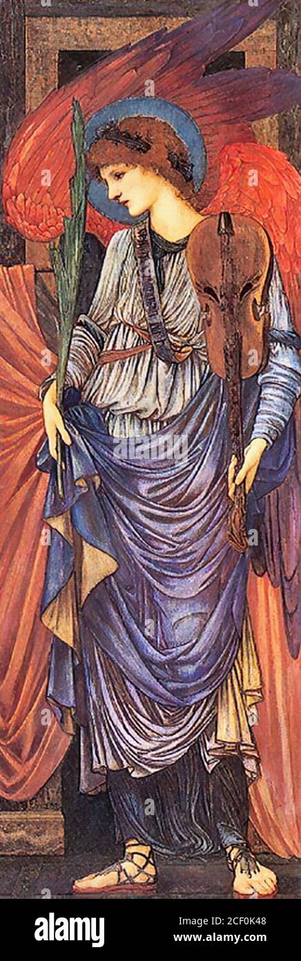 Burne-Jones Edward Coley - a Musical Angel - British School - 19th ...