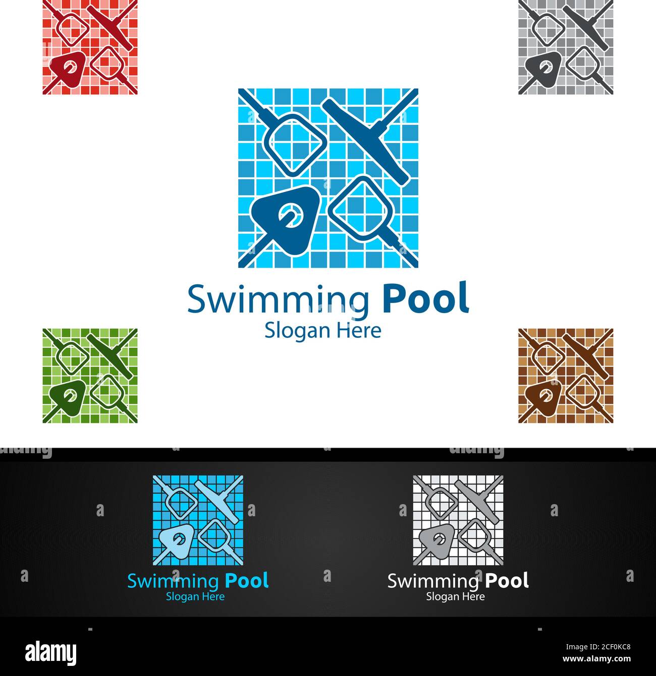 Swimming Pool Service Logo with Cleaning Pool and Maintenance Concept ...
