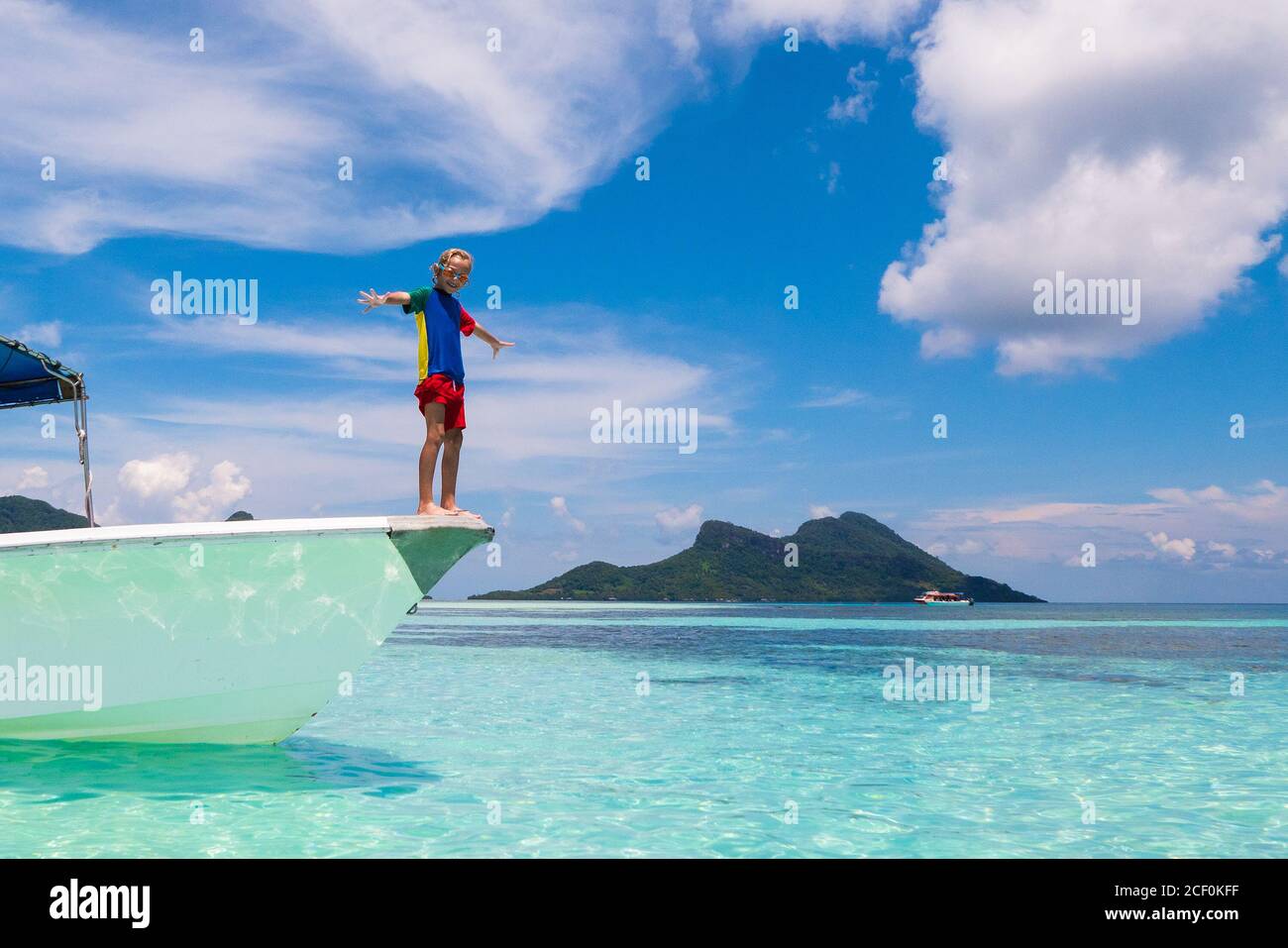 Children jump boat hi-res stock photography and images - Alamy