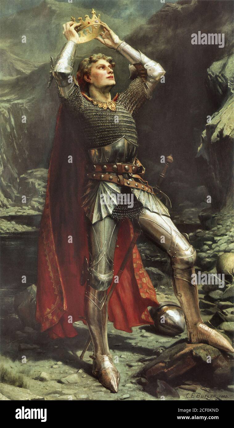 Butler Charles Ernest - King Arthur - British School - 19th Century ...