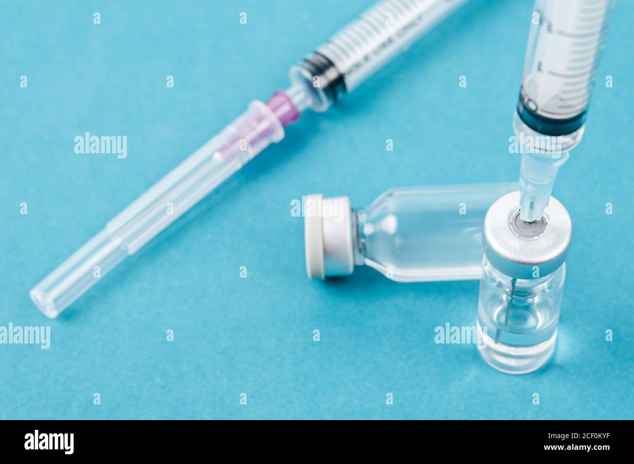 Vaccine and syringe injection. Prevention, immunization and treatment ...