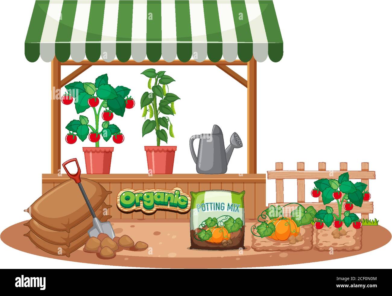 Isolated plants shop on white background8 illustration Stock Vector ...