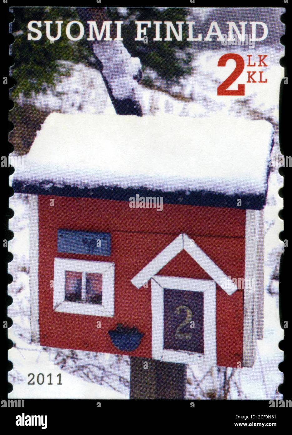 Postage stamp from Finland in the Mail boxes series issued in 2011 ...