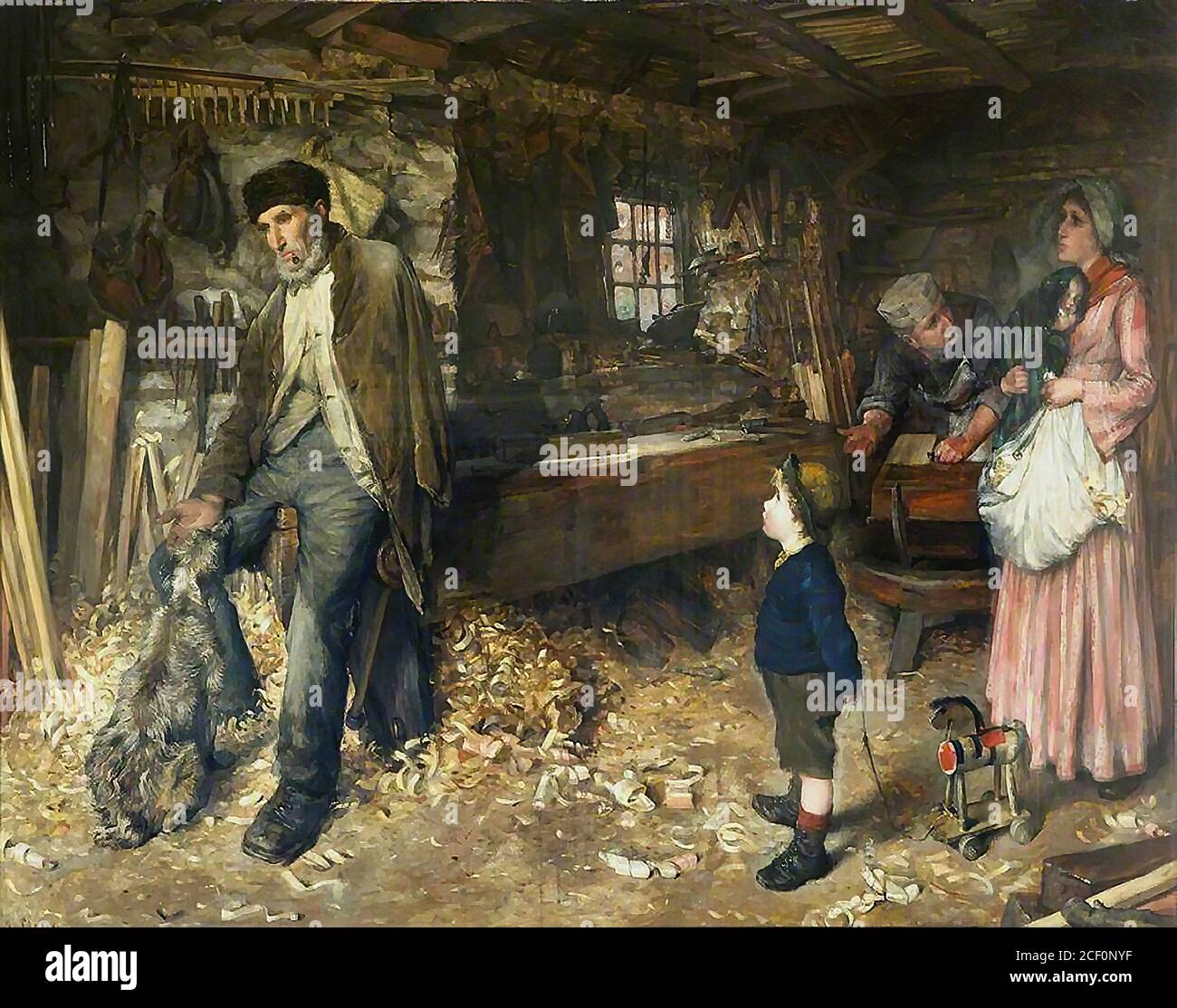 Clacy Ellen - the Old Poacher - British School - 19th Century Stock ...