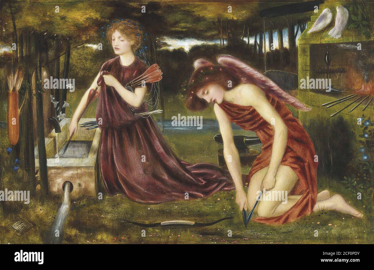 Clifford Edward - the Forge of Cupid - British School - 19th Century ...