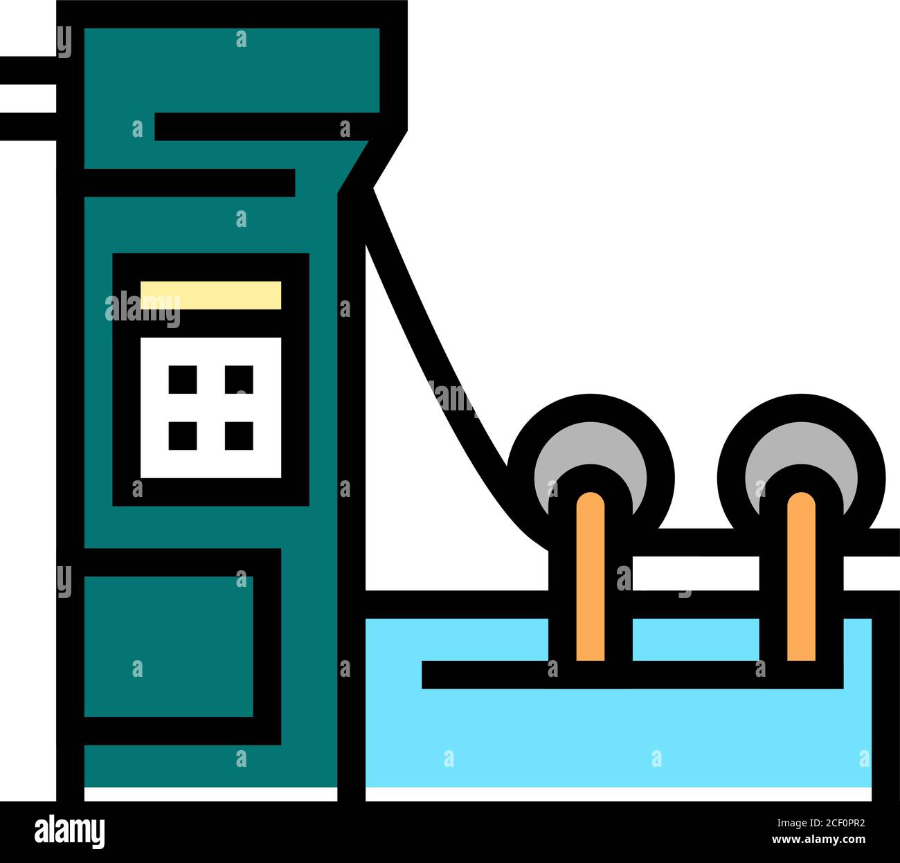 paper production machine color icon vector illustration Stock Vector ...