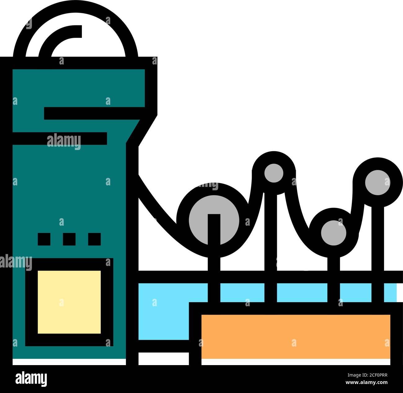 paper making system color icon vector illustration Stock Vector Image ...