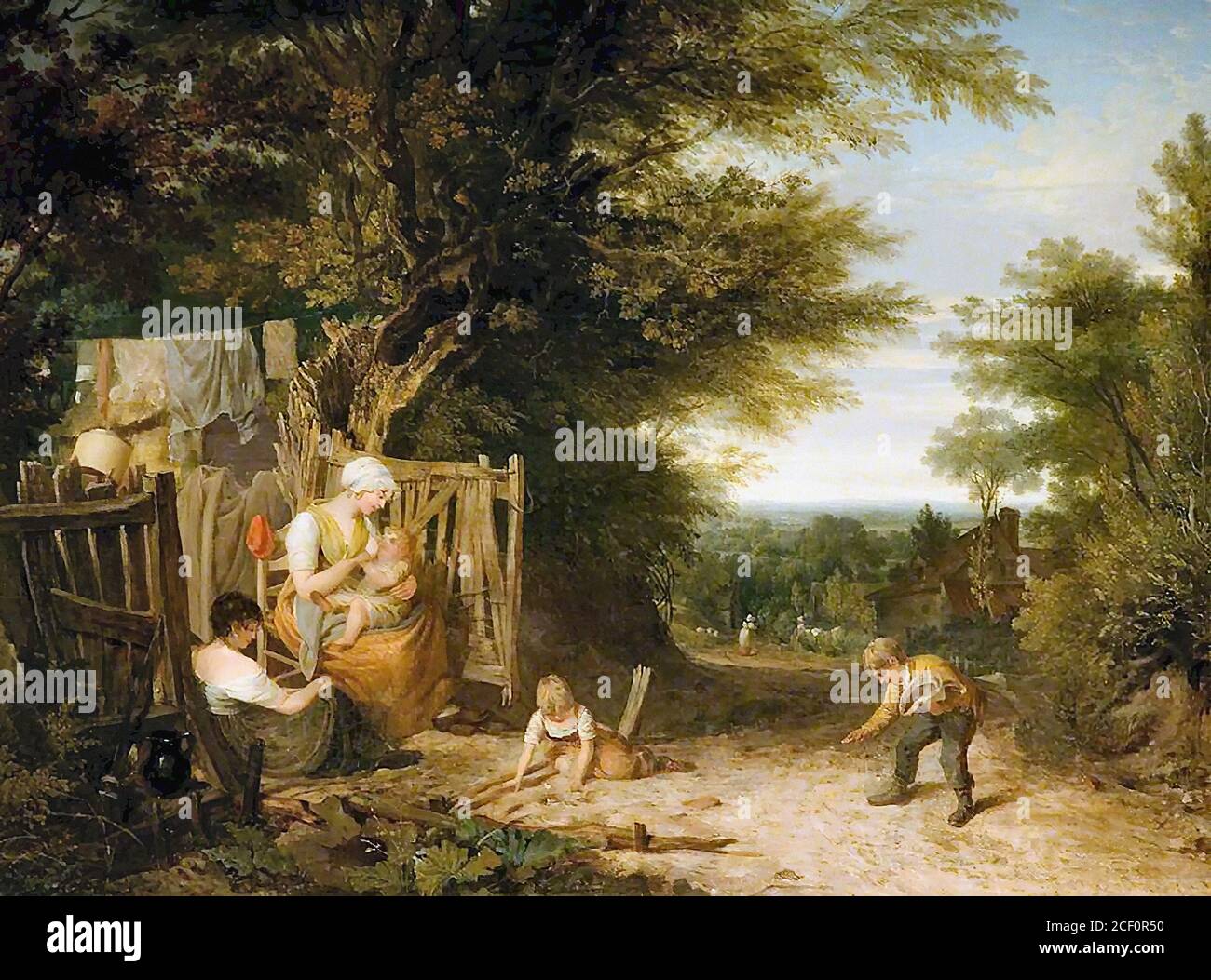Collins William - at the Cottage Gate - British School - 19th Century ...
