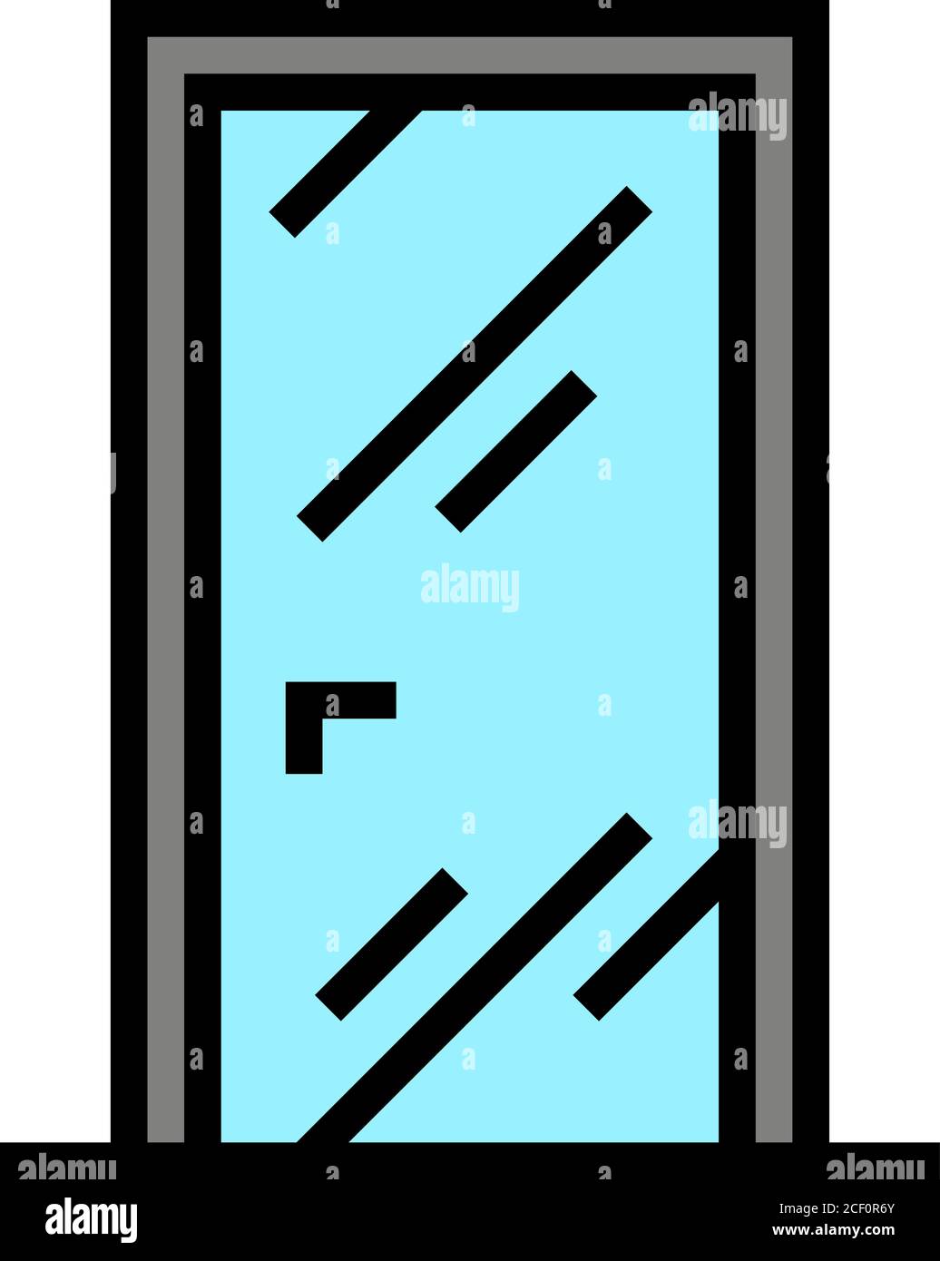 glass door color icon vector illustration Stock Vector Image & Art - Alamy