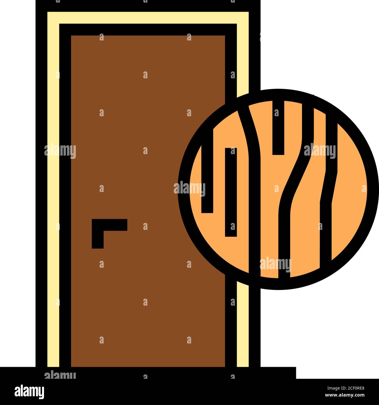 wooden door color icon vector illustration Stock Vector Image & Art - Alamy