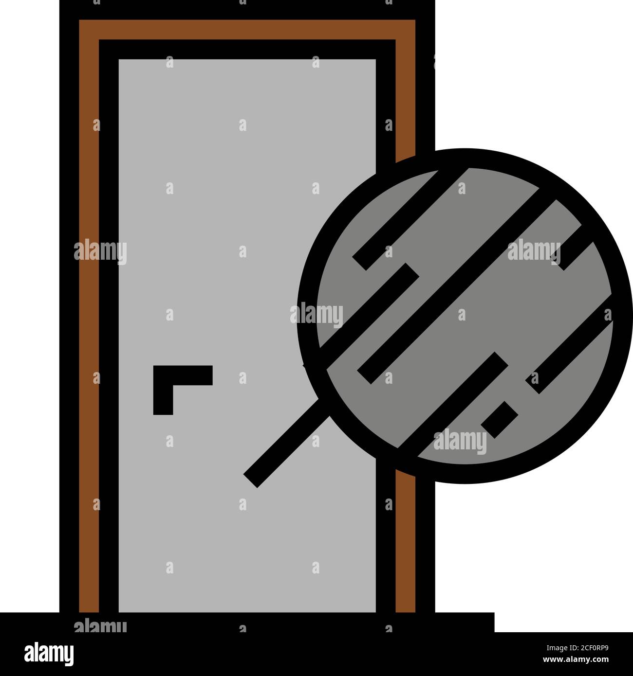 metallic material door color icon vector illustration Stock Vector ...