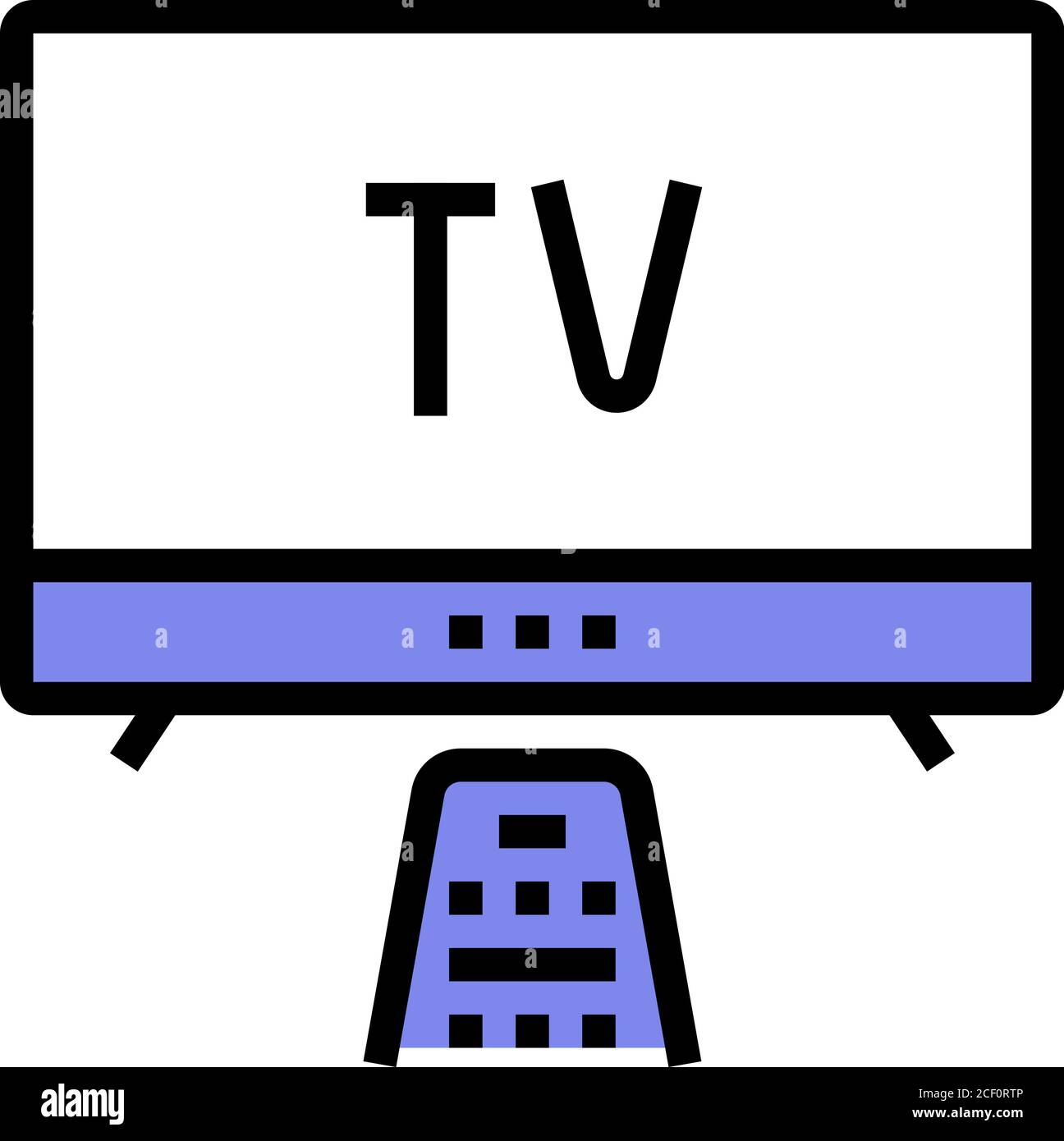 watching tv color icon vector illustration Stock Vector Image & Art - Alamy