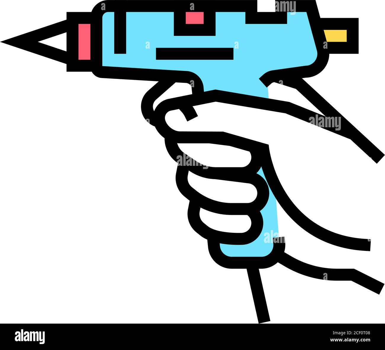 diy craft glueing pistol color icon vector illustration Stock Vector ...