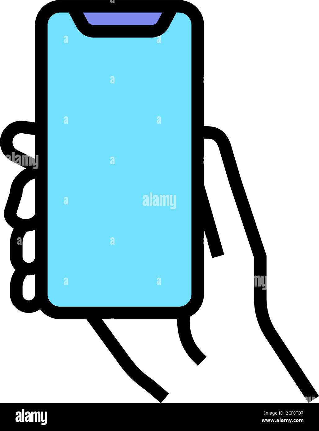 mobile phone color icon vector illustration Stock Vector Image & Art ...