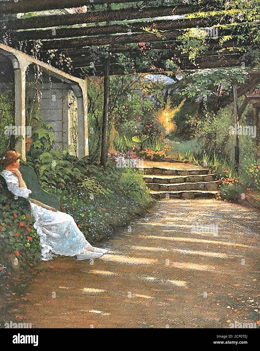 Cox Walter I - in the Shade - British School - 19th Century Stock Photo ...