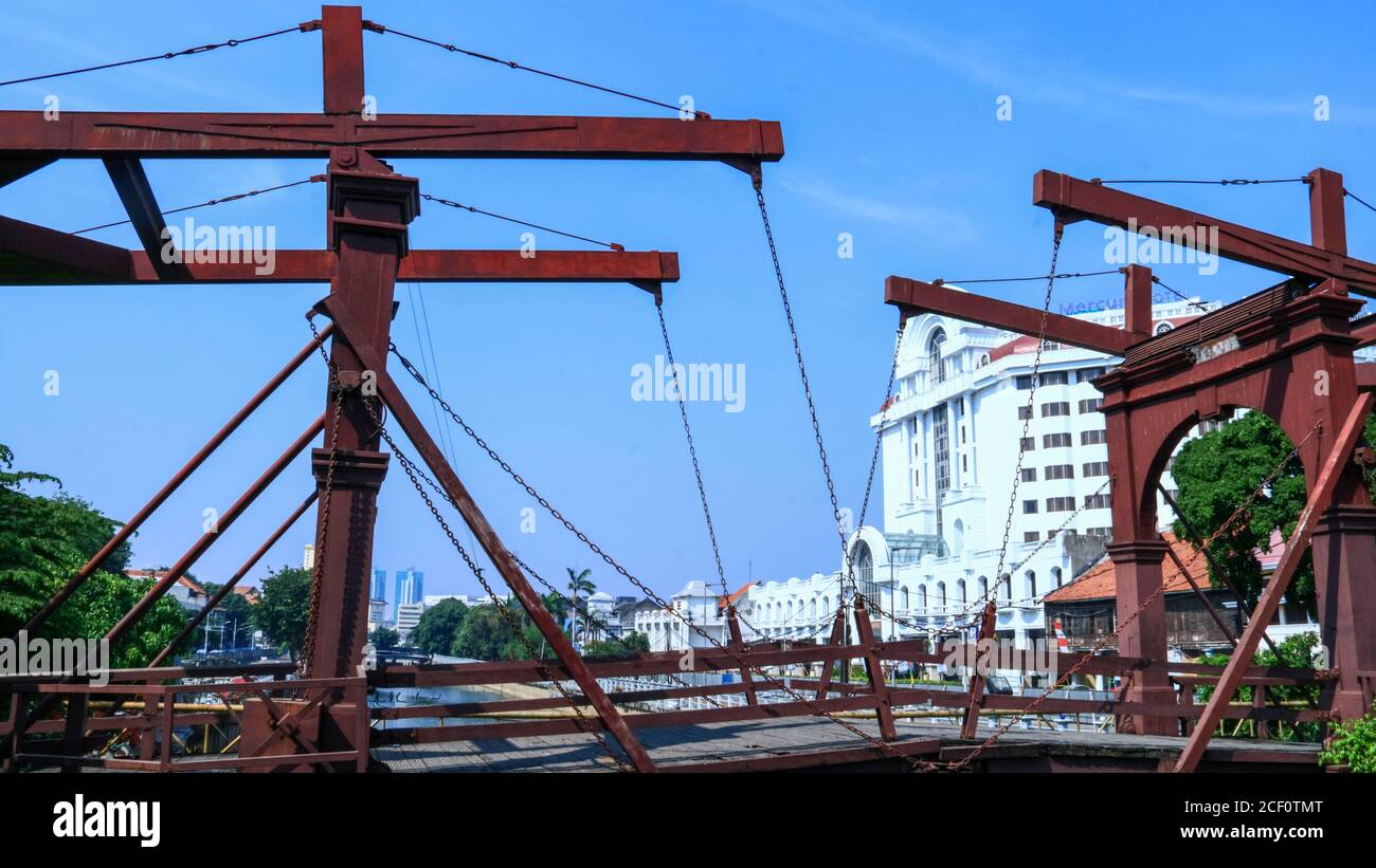 Jakarta, Indonesia - July 16, 2019: Kota Intan Drawbridge or Engelse ...