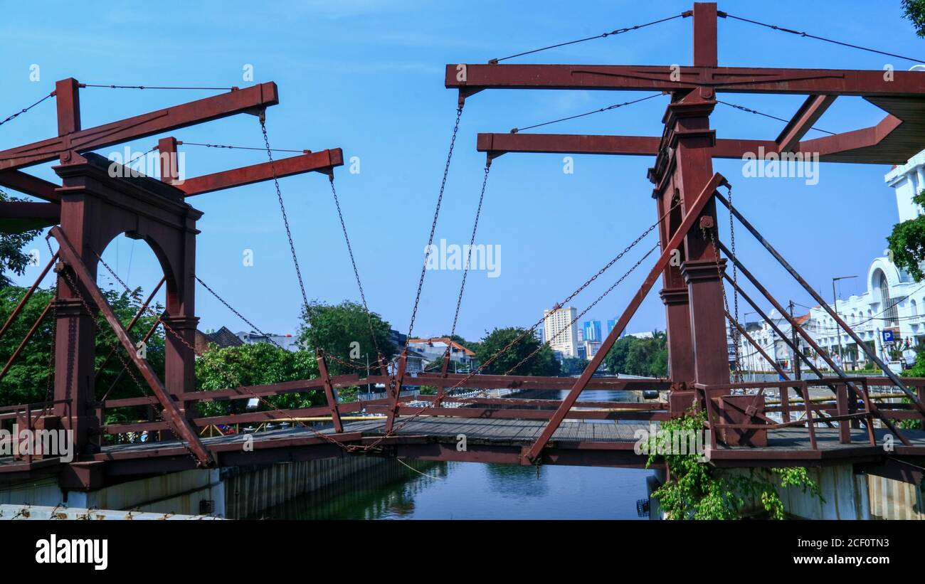 Jakarta, Indonesia - July 16, 2019: Kota Intan Drawbridge or Engelse ...