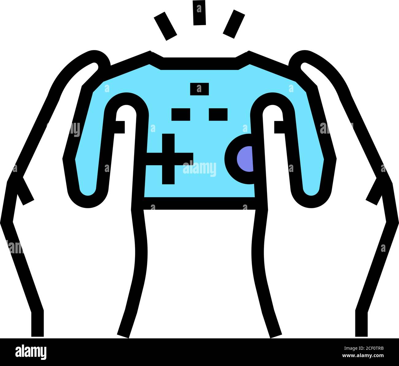 playing video game joystick color icon vector illustration Stock Vector ...