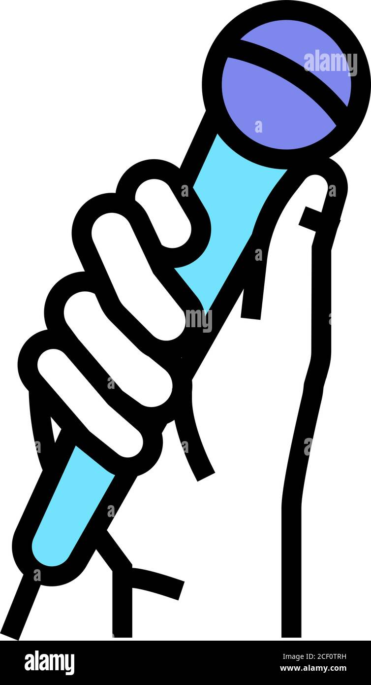 singing karaoke color icon vector illustration Stock Vector Image & Art ...