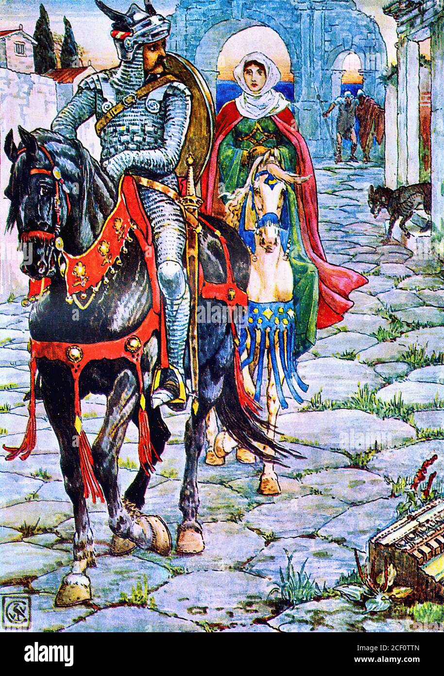 Crane Walter - Sir Geraint and the Lady Enid in the Deserted Roman Town ...