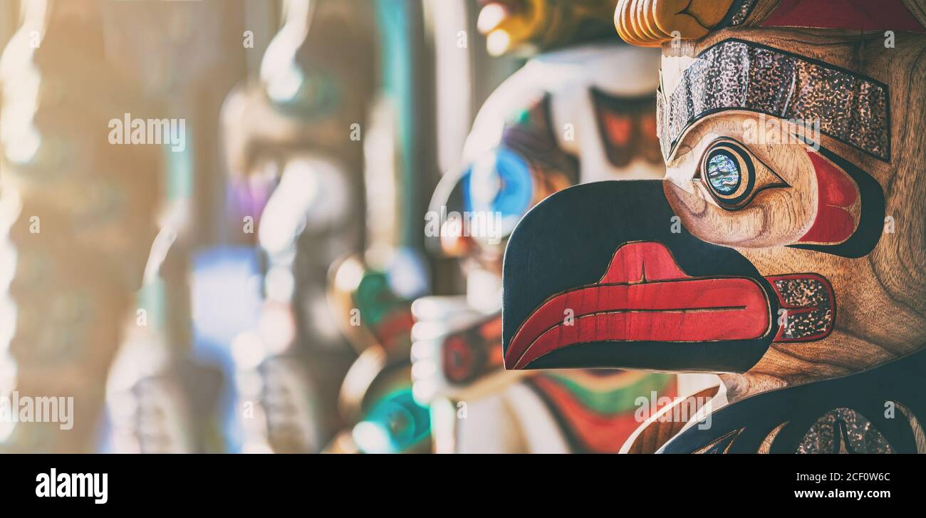 Alaska totem pole in Ketchichan town, cruise travel autumn destination ...