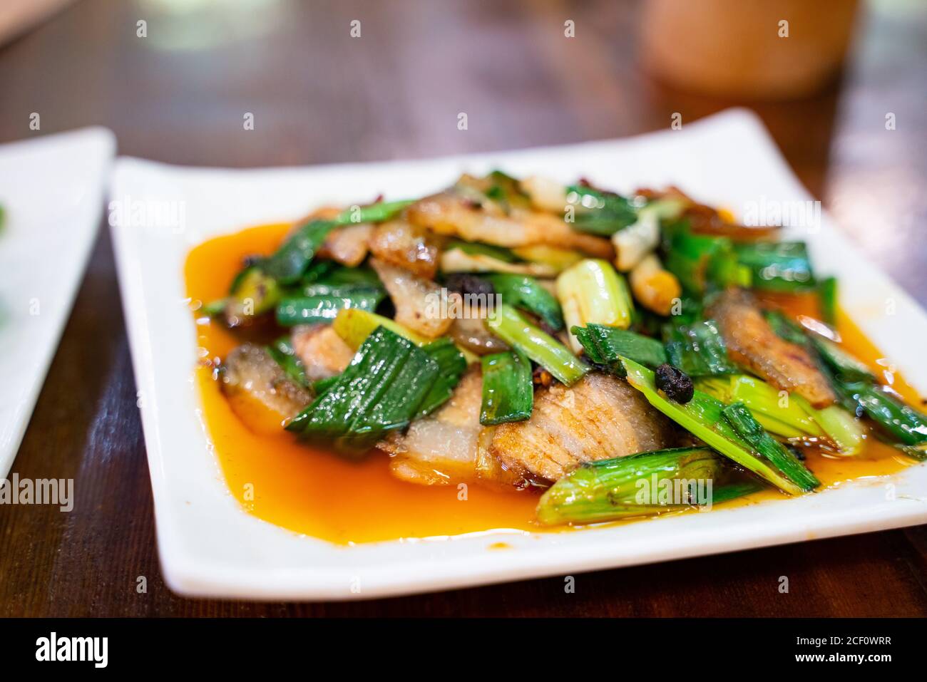 Double cooked pork, a traditional Sichuan dish Stock Photo - Alamy