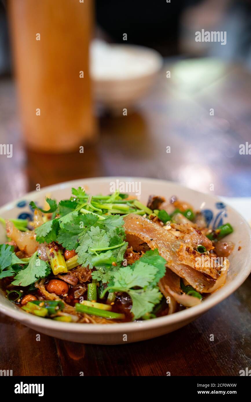 Water boiled beef with Szechuan spicy sauce Stock Photo - Alamy