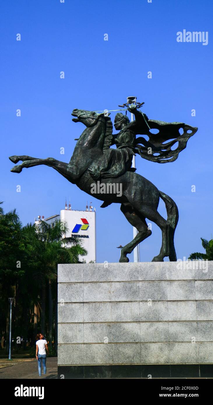 Jakarta, Indonesia - July 24, 2019: Prince Diponegoro Monument at ...