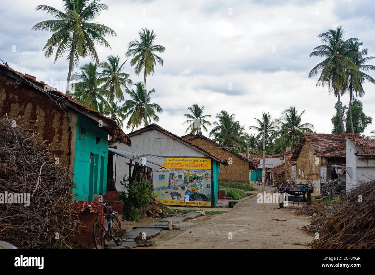 Village scene of karnataka state Stock Photo - Alamy