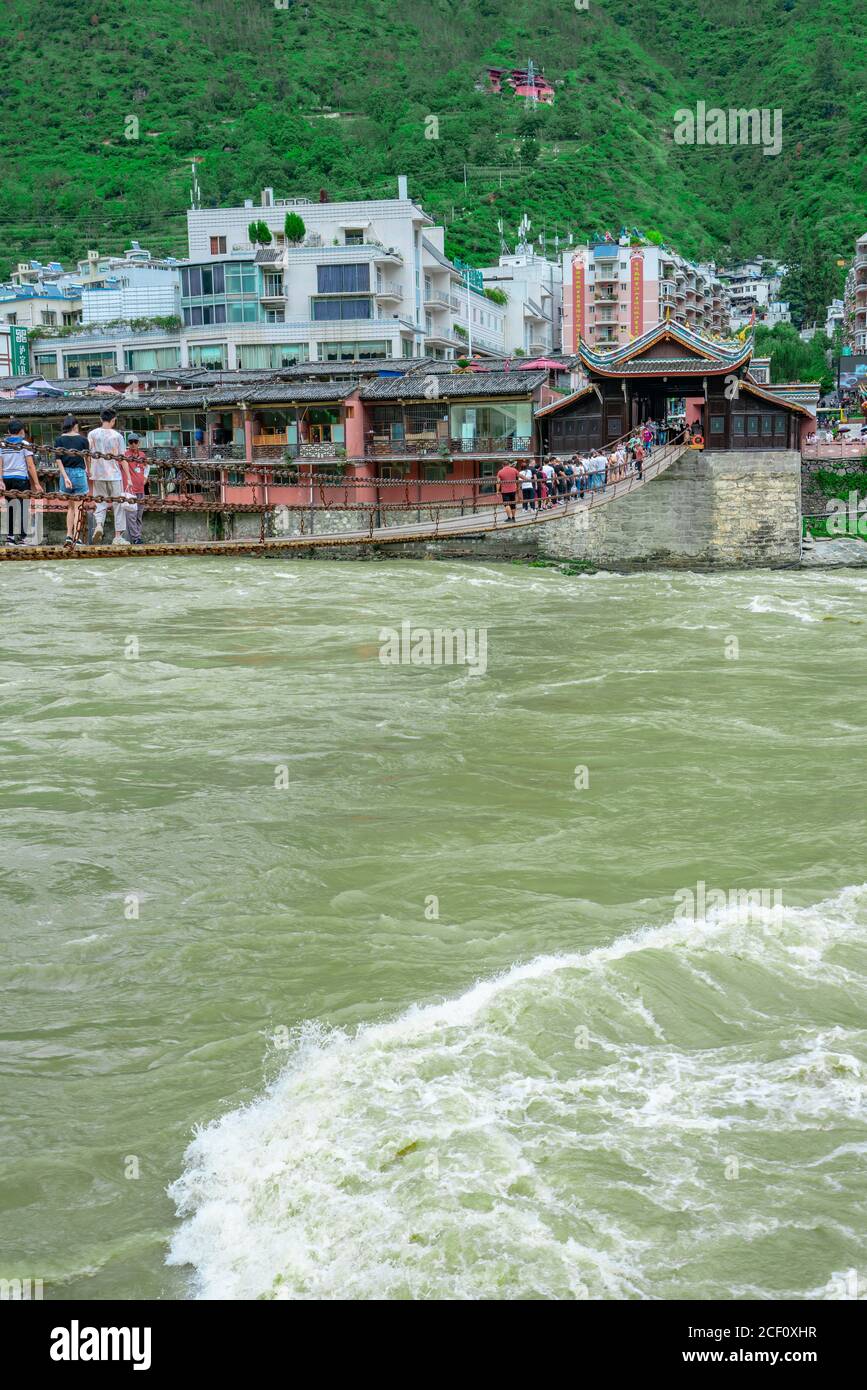 Luding bridge, a historical landmark in Sichuan, China Stock Photo - Alamy