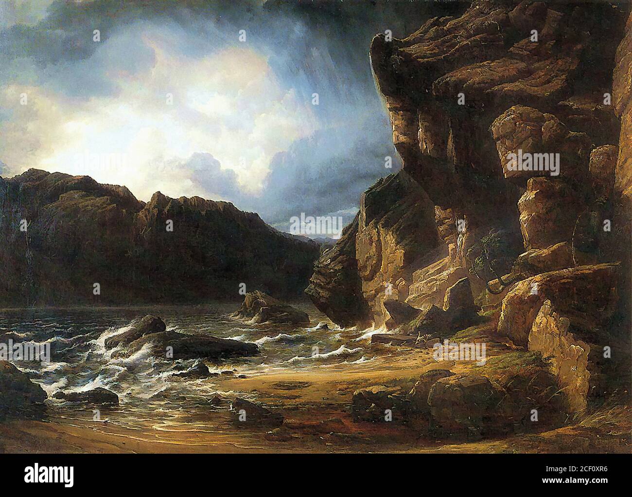 Danby Francis - Liensfiord Lake Norway - British School - 19th Century ...