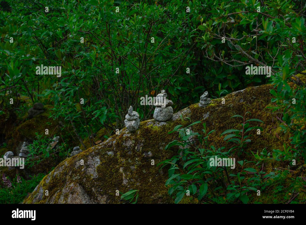 Prayer's pile, a stack of rocks to pray in Tibet, China Stock Photo - Alamy