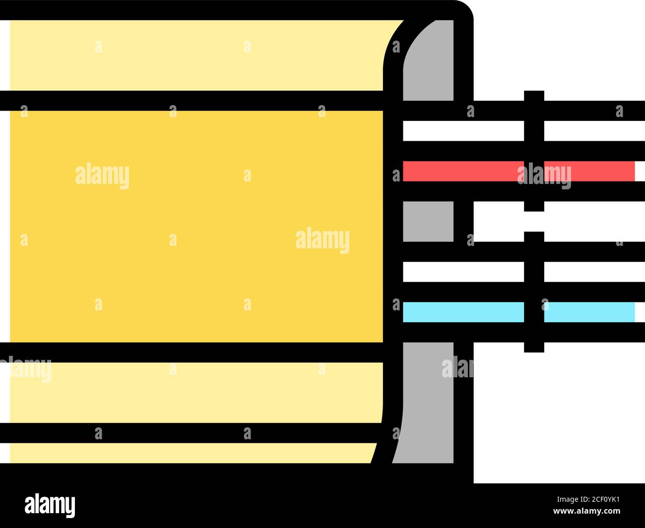 cable laying in skirting board color icon vector illustration Stock ...
