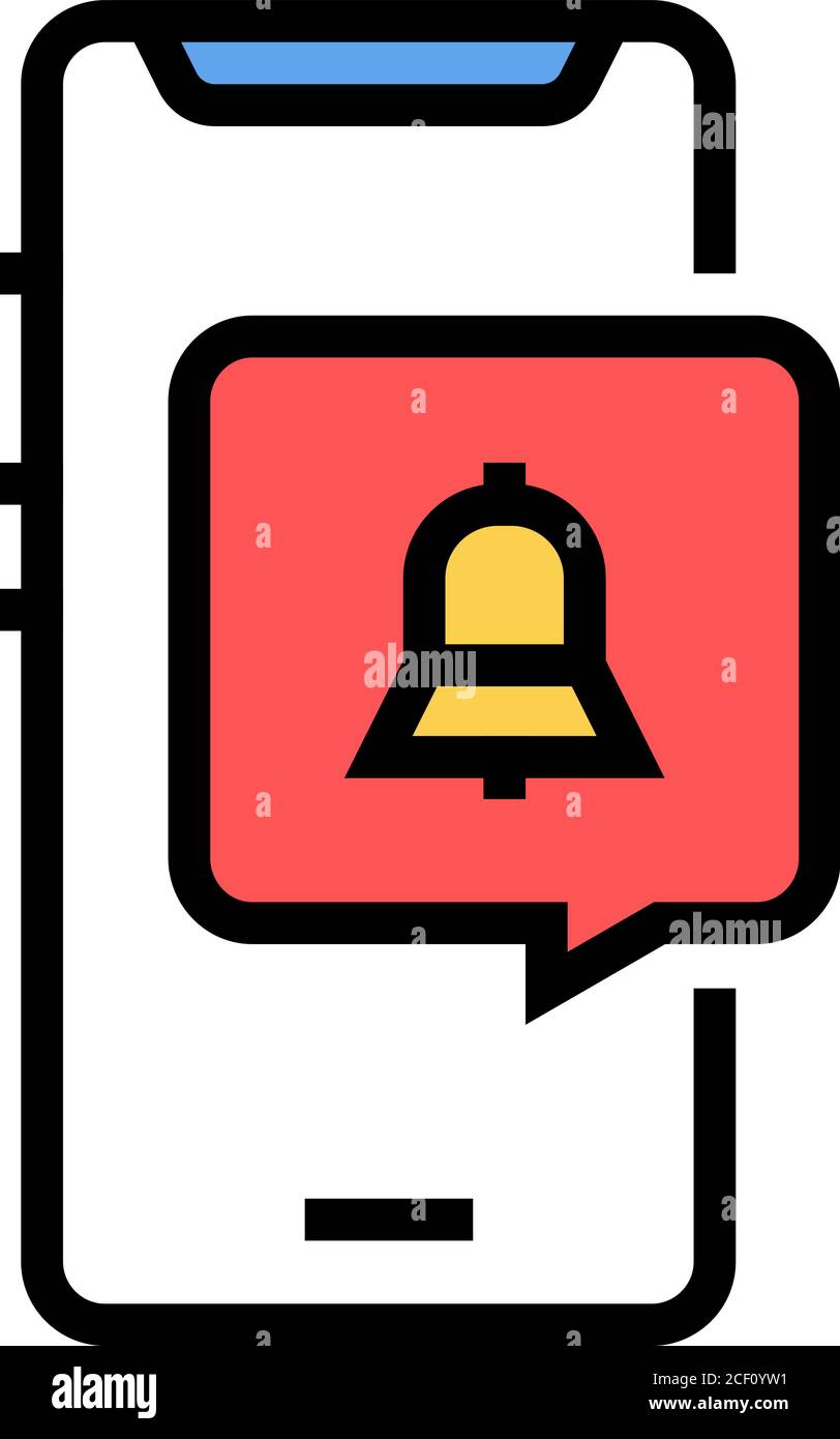 phone alarm clock color icon vector illustration Stock Vector Image ...