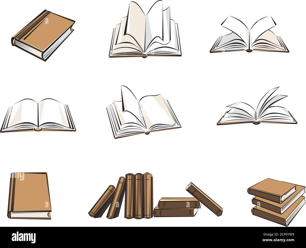Images of books from various angles, Image for icons, background images ...